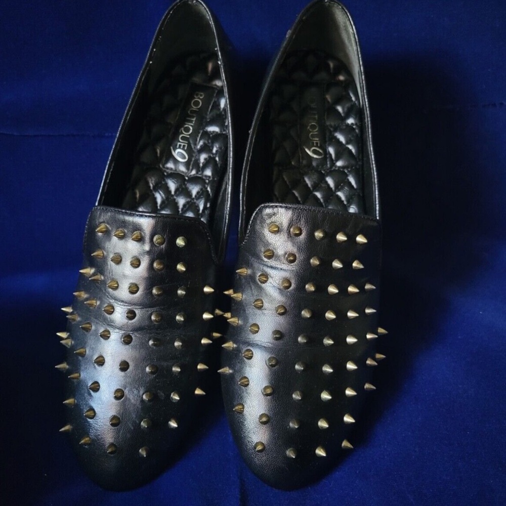 Boutique 9 Leather Spike Flats - Gem